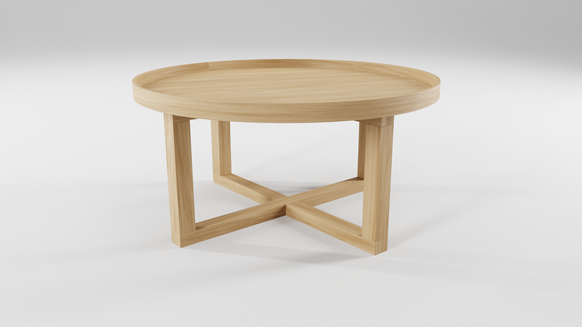 Elegant Simplicity: Modern Wooden Coffee Table 3D Model 08 - Blender Market