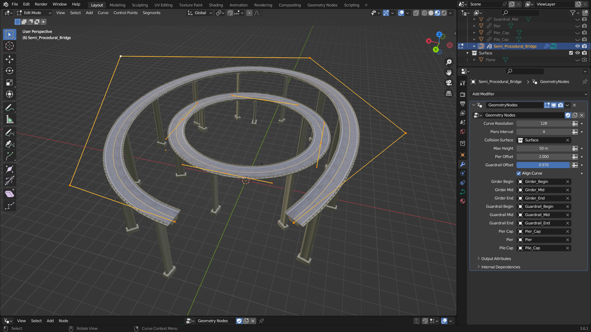 Procedural Bridge Generator - Blender Market