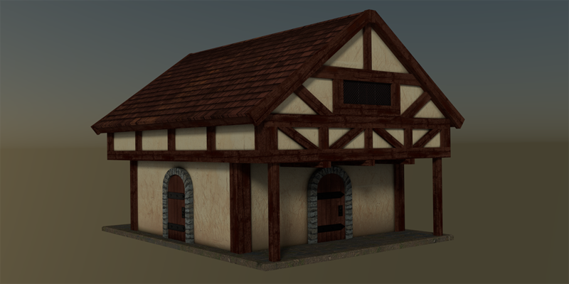 Medieval House Low Poly - Blender Market