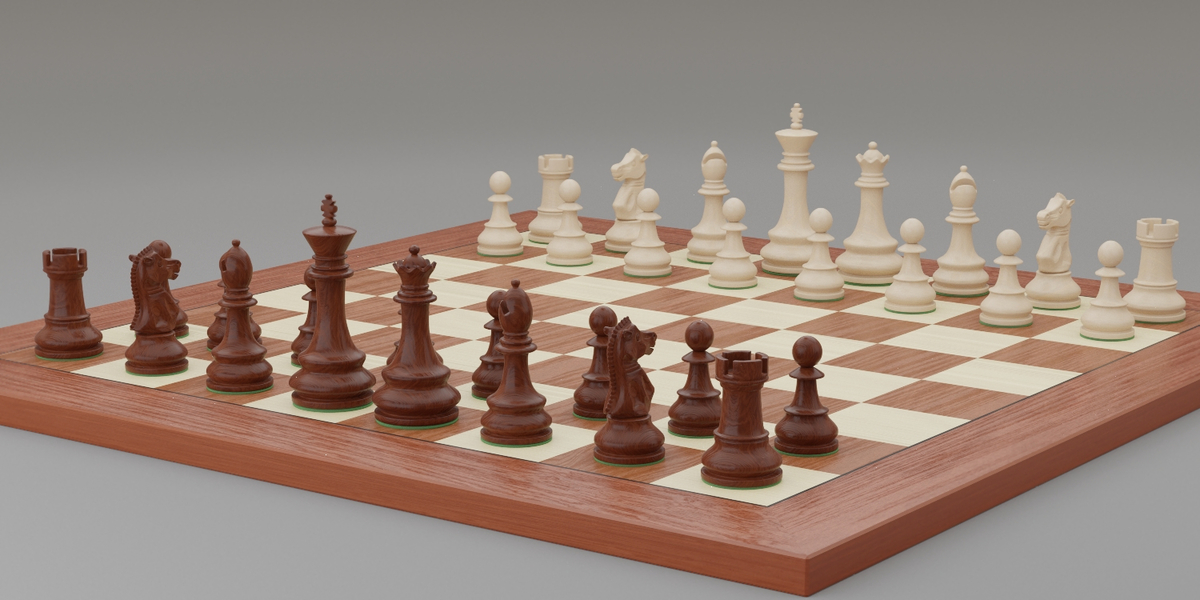 Chess pieces with rigged and posed figurines - Blender Market