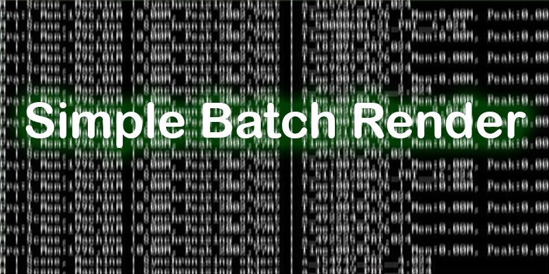 Simple Batch Render - Blender Market
