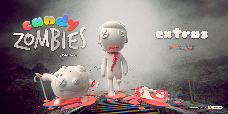 Extras - Candy Zombies Set - Blender Market