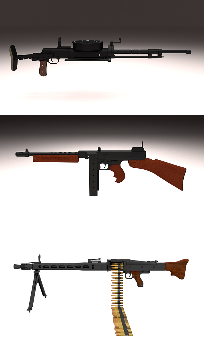 WW2 Machine Gun Pack - Blender Market