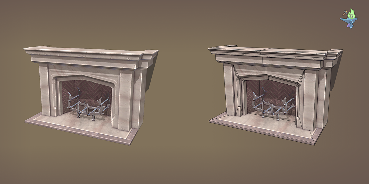 Neo Gothic Fireplace - Blender Market