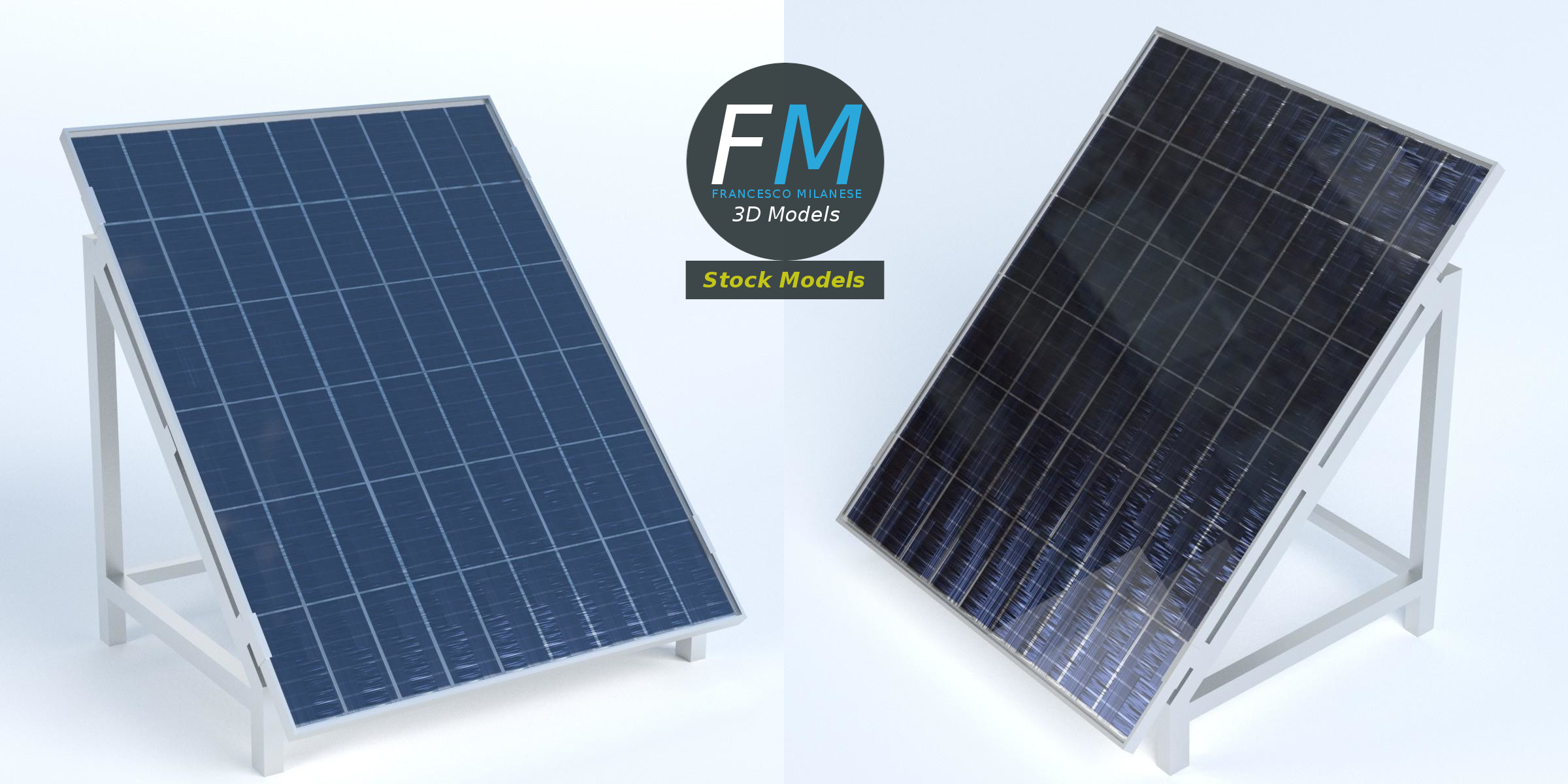 Solar Panel on stand - Blender Market