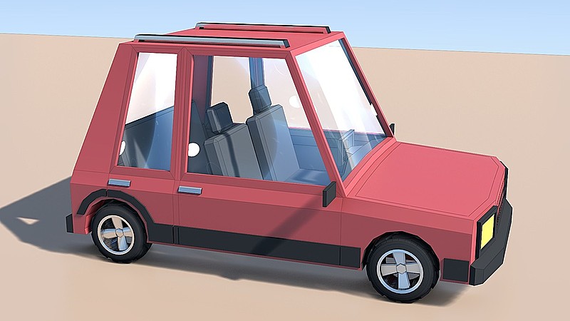 Low Poly Car ( Rigged ) - Blender Market