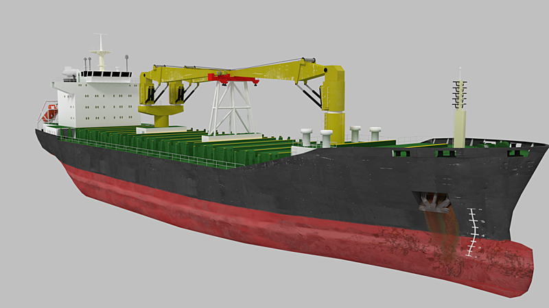Bulk Carrier Ship Low poly - Blender Market