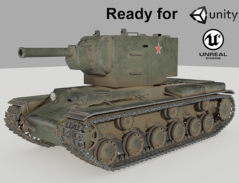 KV 2 WW2 soviet tank - Blender Market