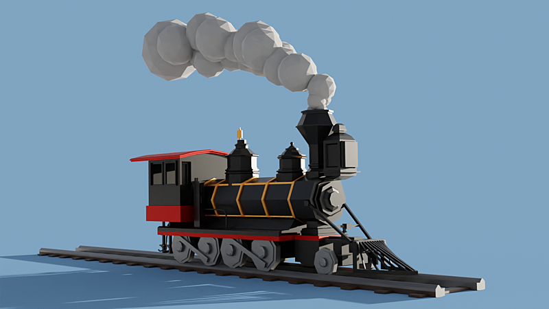 Low Poly Train - Blender Market