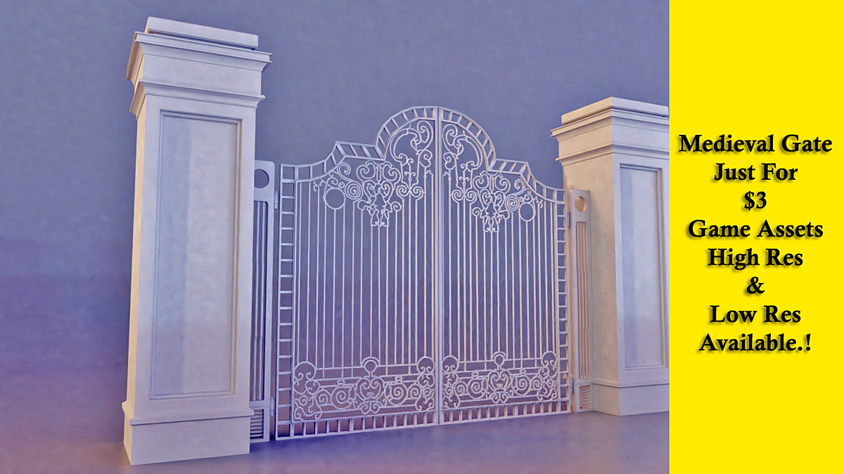 Medieval gate - Blender Market