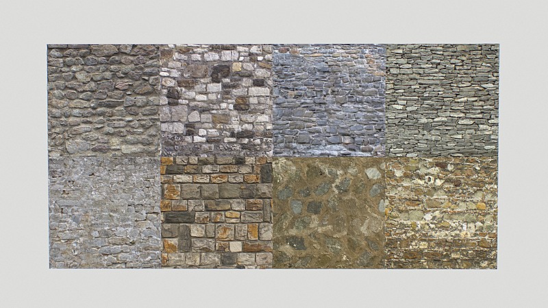 Stone wall textures pack 1 - Blender Market