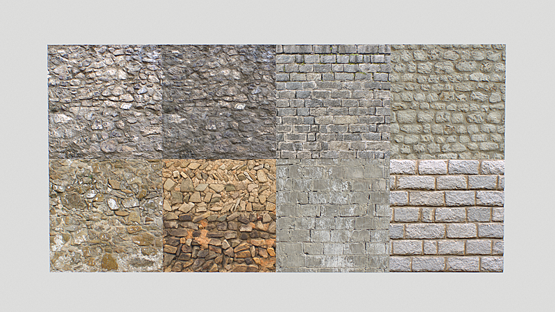 Stone Wall Textures Pack 2 - Blender Market