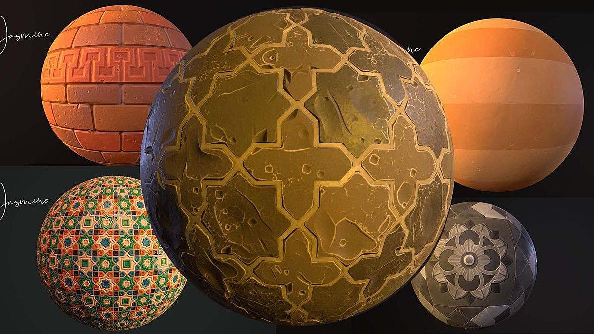 25 Stylized Textures Pack 01 - Blender Market