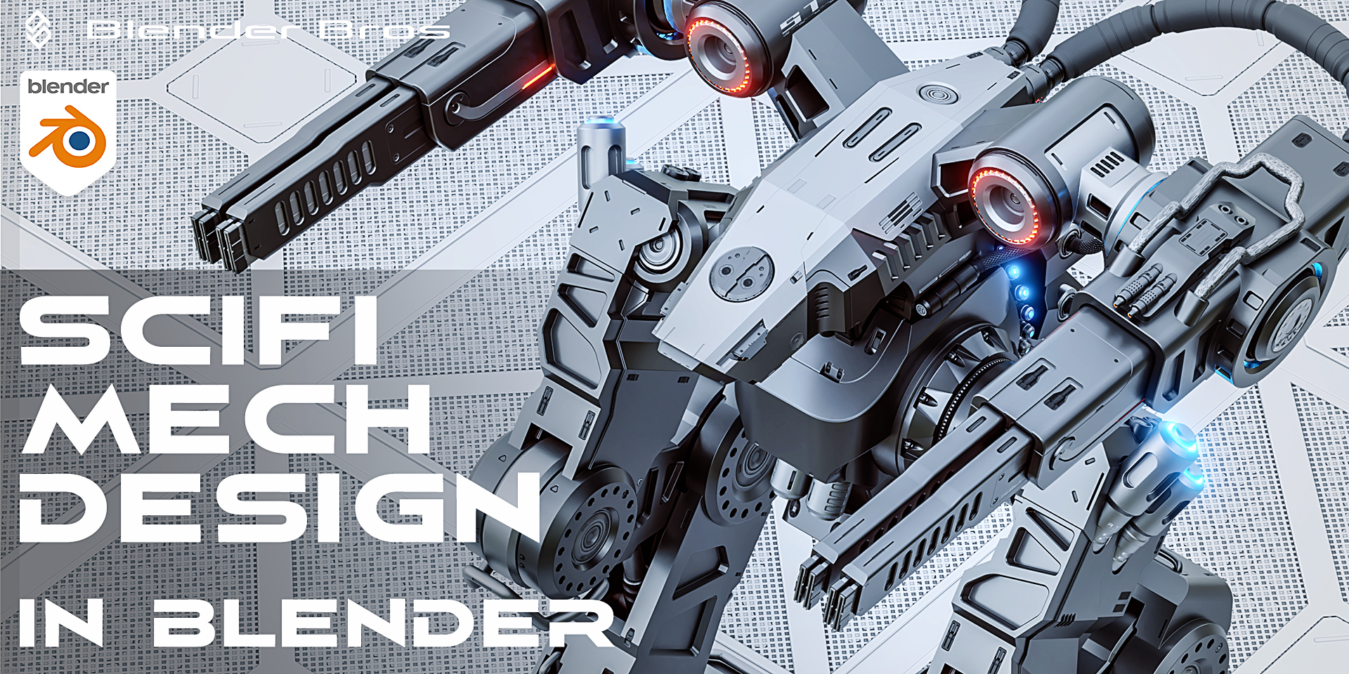 SciFi Mech Design in Blender - Blender Market