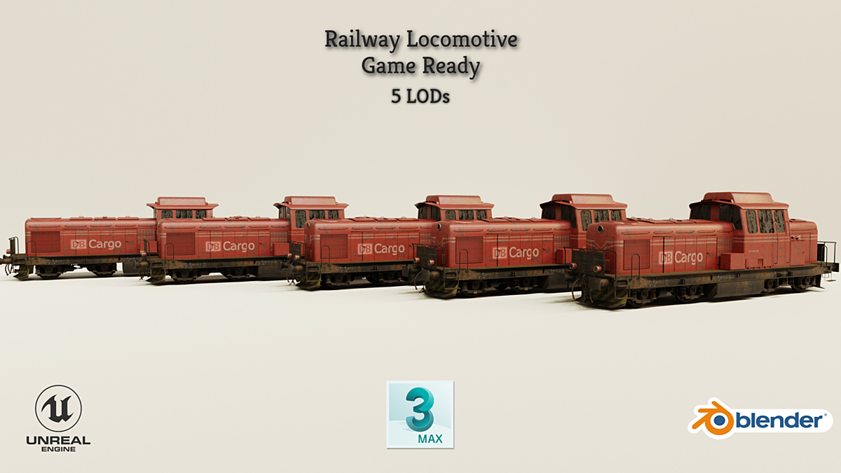 Railway Locomotive - Blender Market