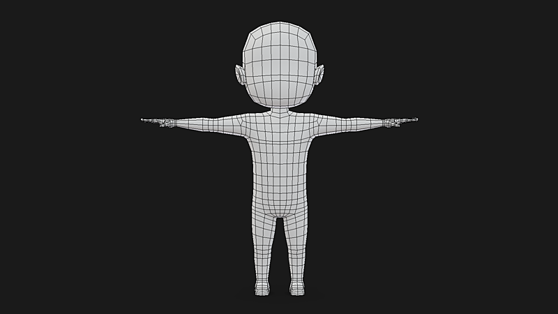 CHARACTER - MALE BOY BASE MESH - Blender Market