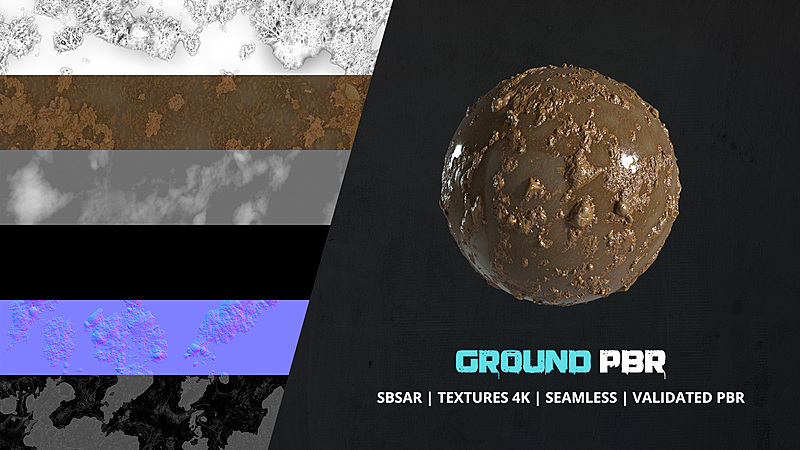 Textures Wet Muddy Ground 4k Pbr - 030 - Blender Market