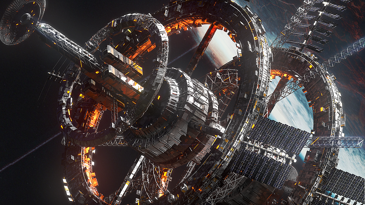 Modular Sci Fi Space Station Blender - Blender Market