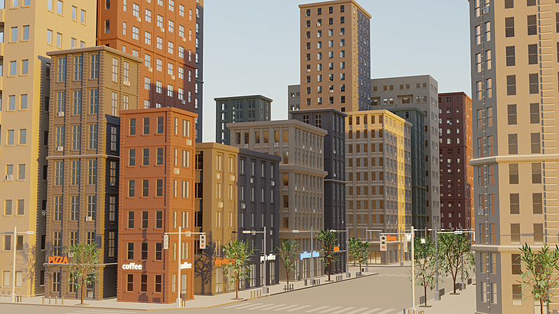 Simple Town - Blender Market