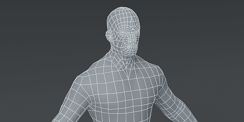 Male Body Base Mesh 3D Model - Blender Market
