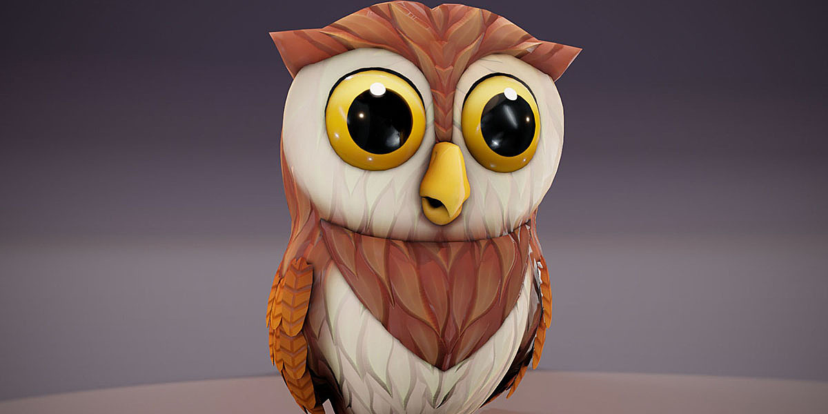 Cartoon Owl - Blender Market