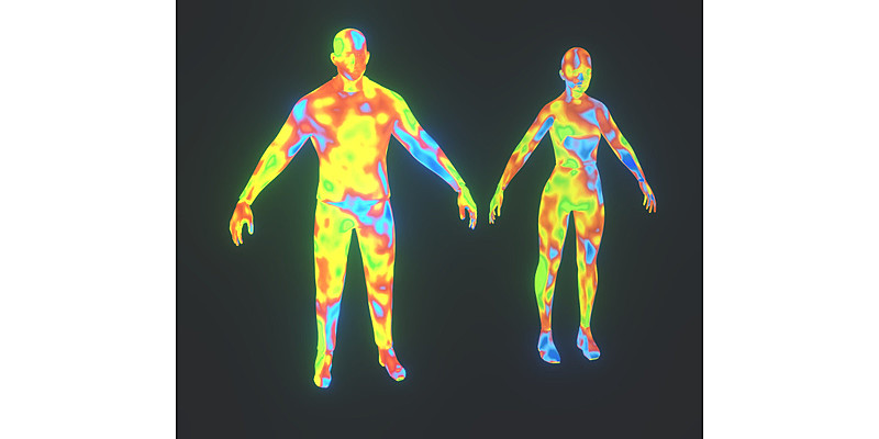 Human Thermal Image Heatmap - Blender Market