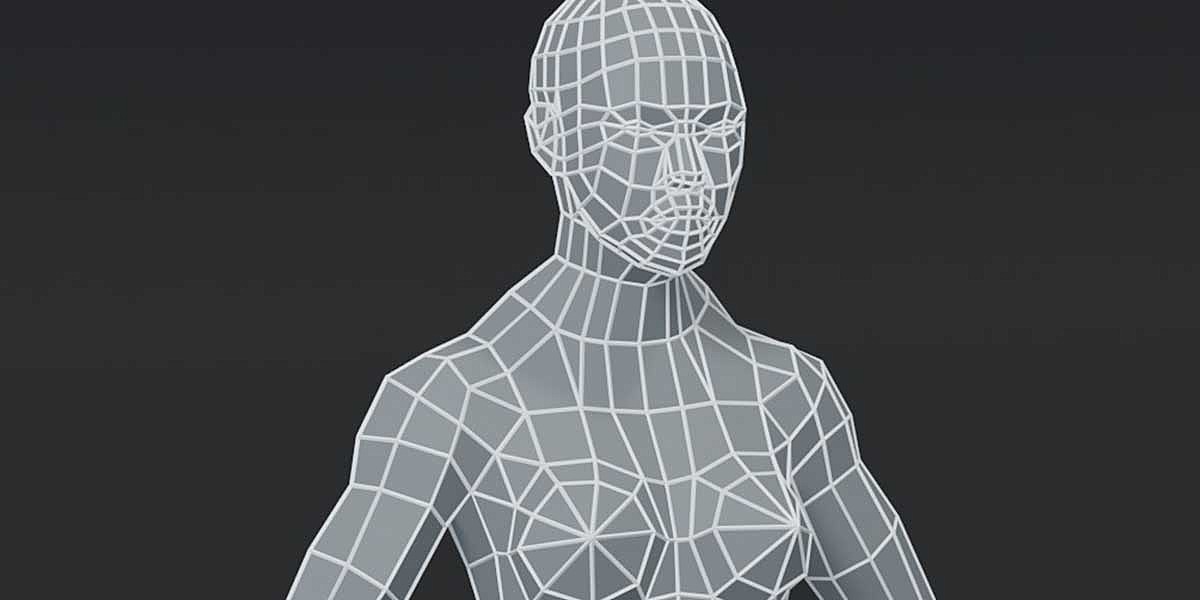 Superhero Muscular Female Body Base Mesh 1000 Polygons - Blender Market