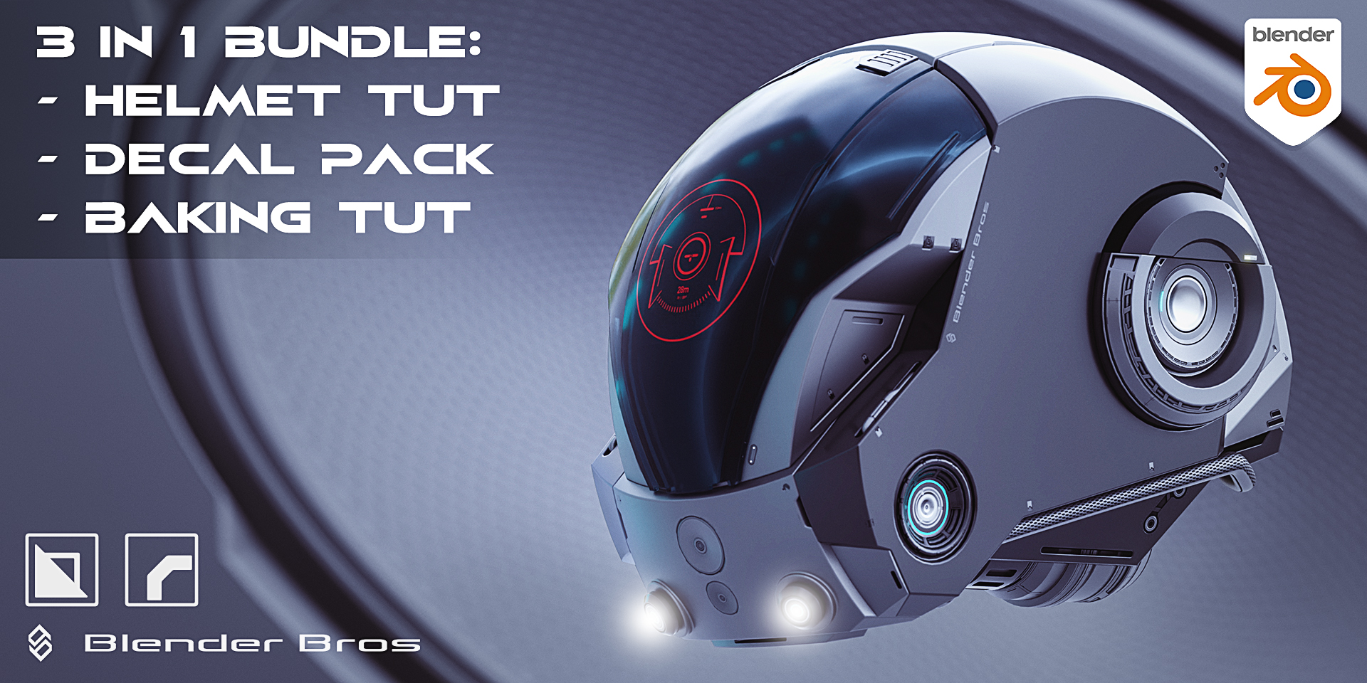 SciFi Helmet Design in Blender - Blender Market