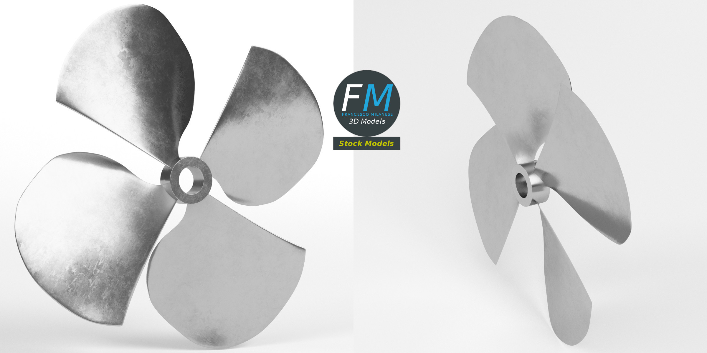 Four blades propeller fan - Blender Market