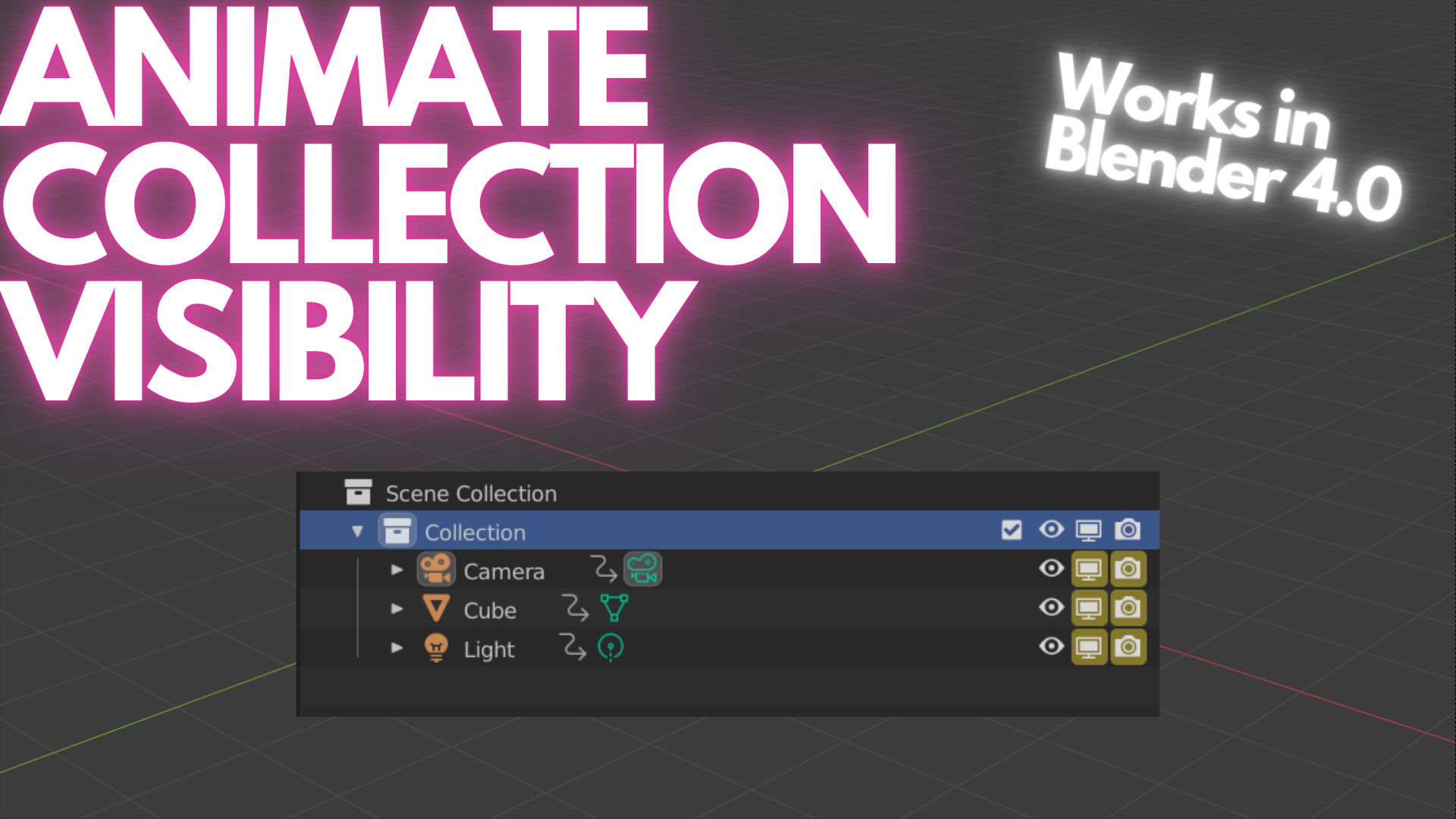 Animate Collection Visibility Blender Market 