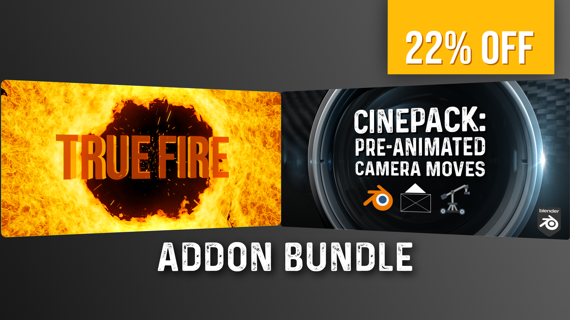Cinepack + True Fire Add-on Bundle - Blender Market