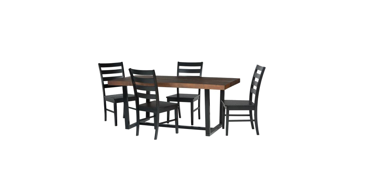 5-Piece Farmhouse Dining Set - Blender Market