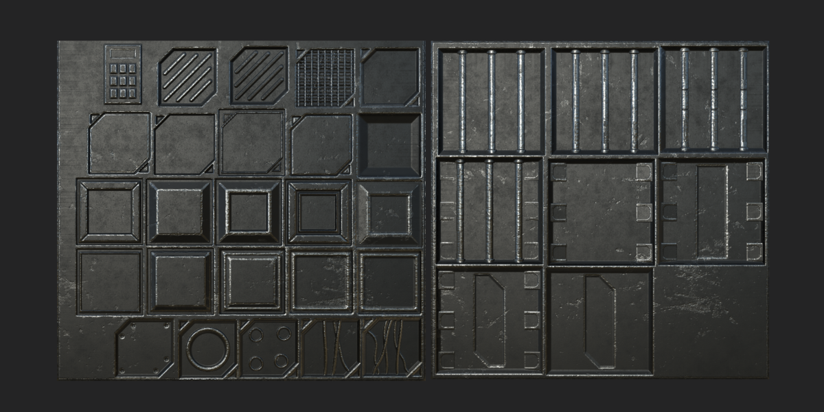 SciFi Alpha Map Pack vol 1 - Blender Market