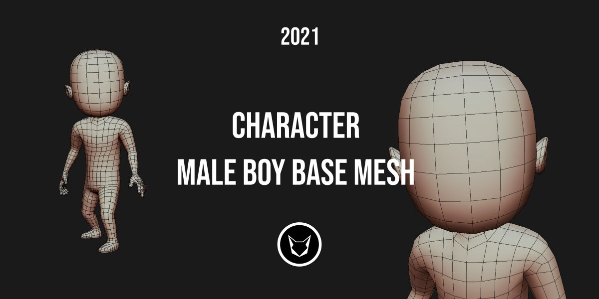 CHARACTER - MALE BOY BASE MESH V2 - Blender Market