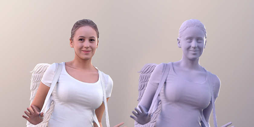 Elena 10495 - Young Woman In Angel Costume - Blender Market