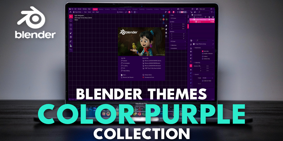 BLENDER THEMES COLOR PURPLE COLLECTION - Blender Market