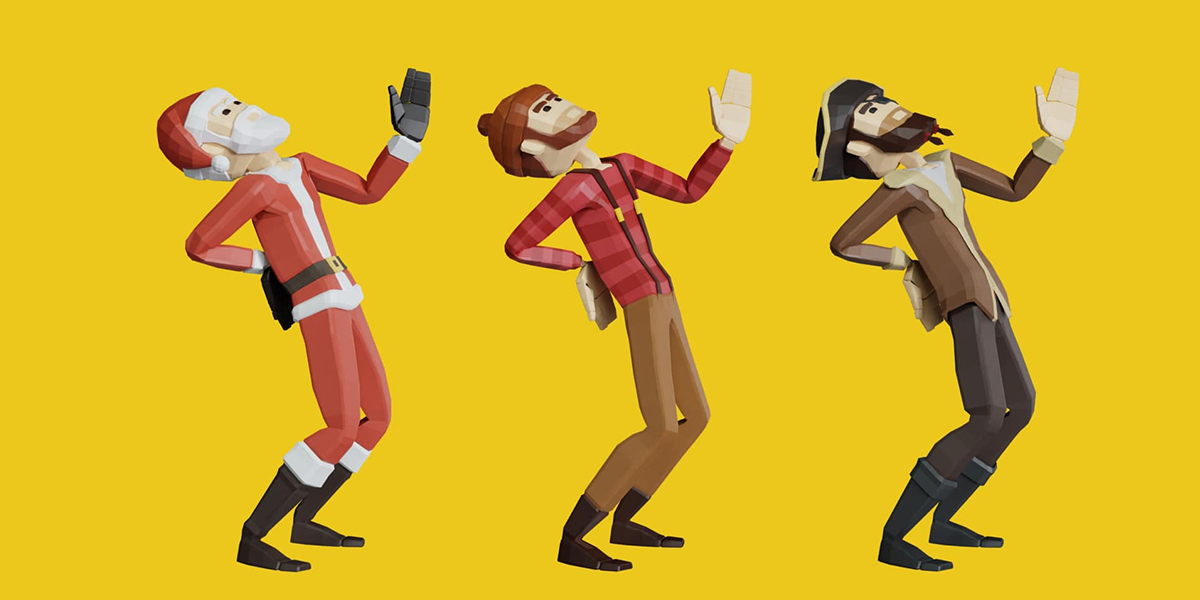 Stylized Lowpoly Characters Blender Market 