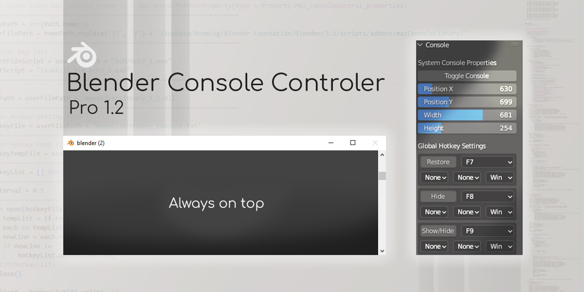 Blender System Console Controler Pro - Blender Market