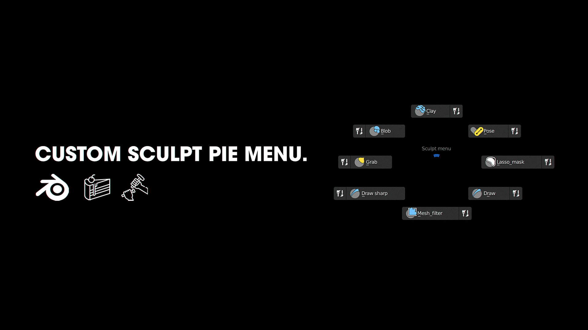 Custom Sculpt Pie Menu - Blender Market