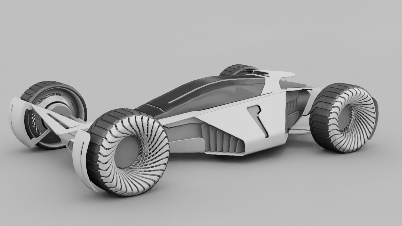 concept racing car (rigged vehicle) - Blender Market