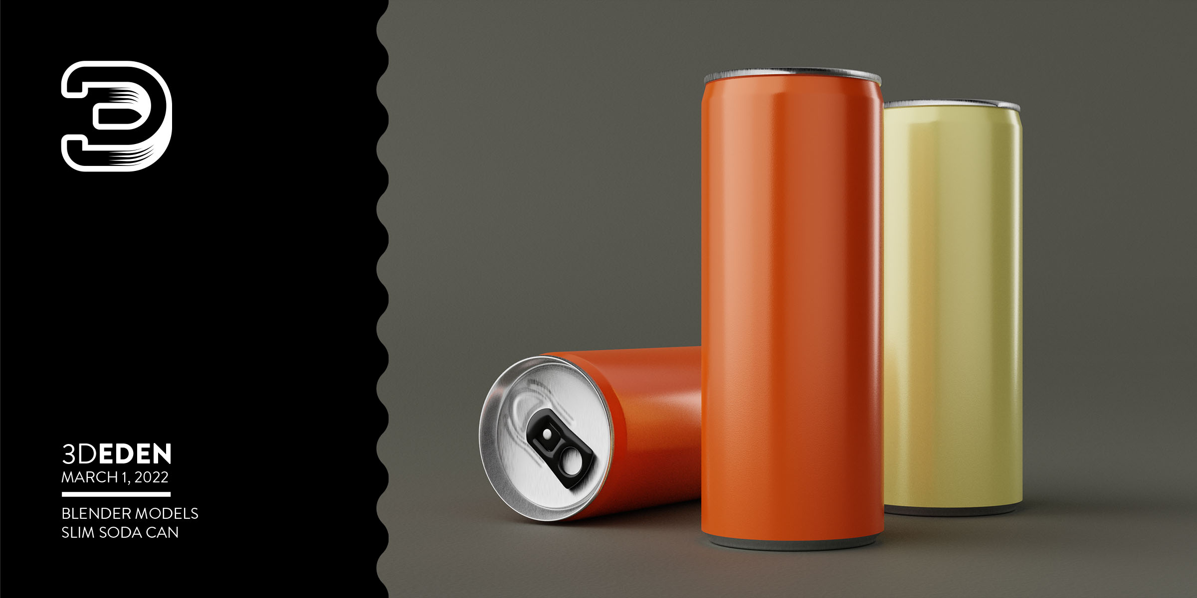 Slim soda can - Blender Market