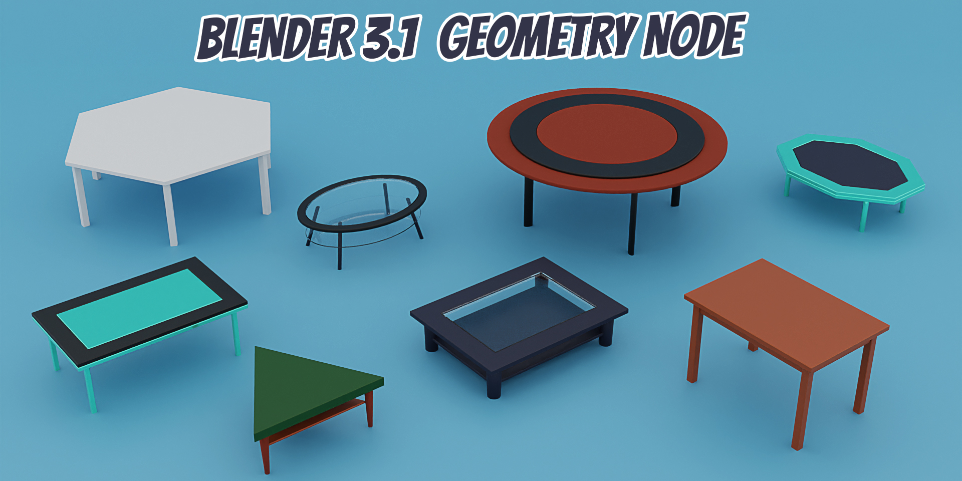 Procedural Table with Geometry Nodes - Blender Market