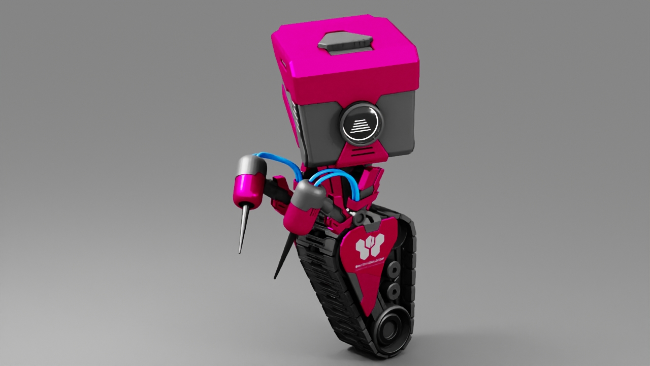 Utility Bot (rigged - animated character) - Blender Market