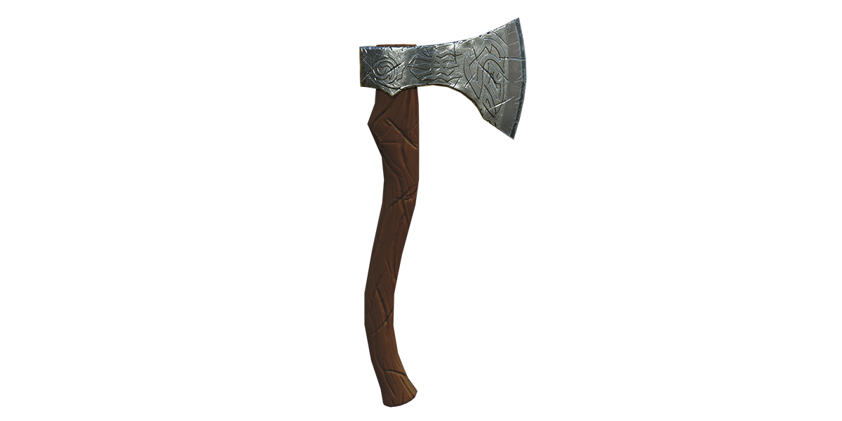 Low poly stylized hunter axe - Blender Market