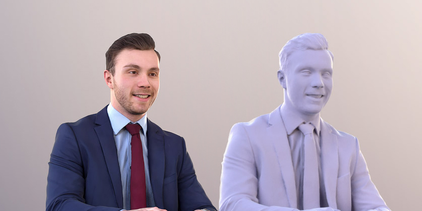 Robb 10952 - Sitting Business Man Typing - Blender Market