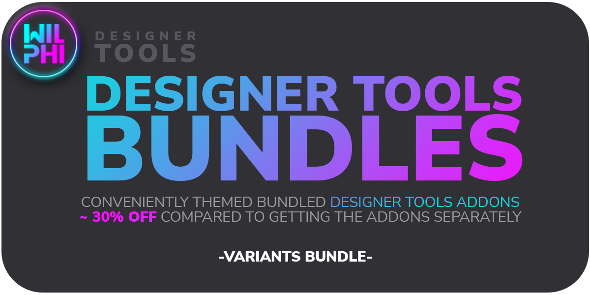 Designer Tools "Variations Bundle" - Blender Market