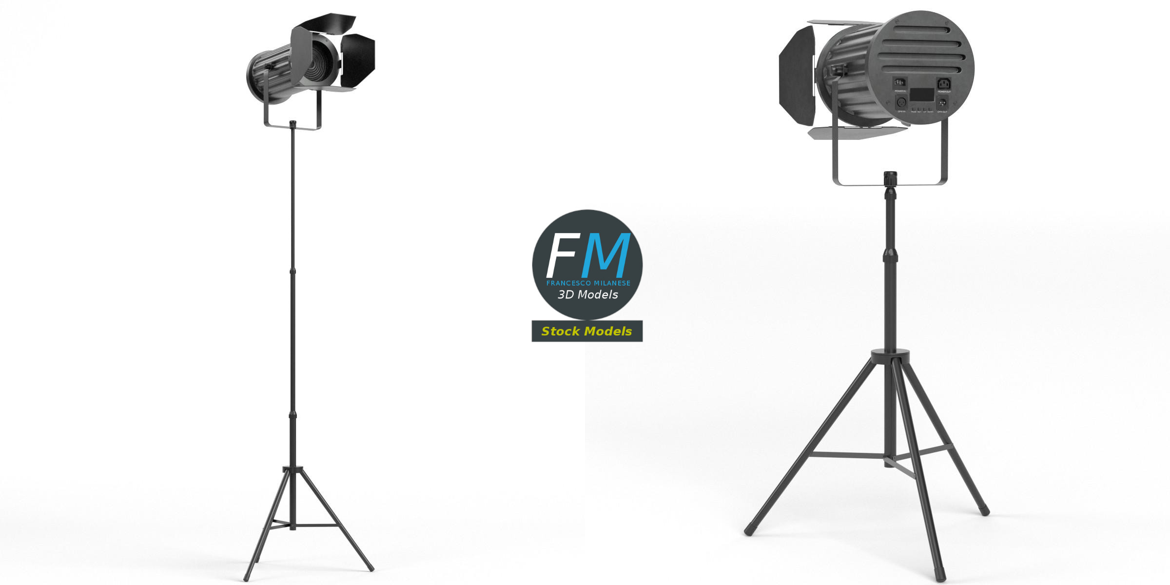 DMX stage light on tripod 2 - Blender Market