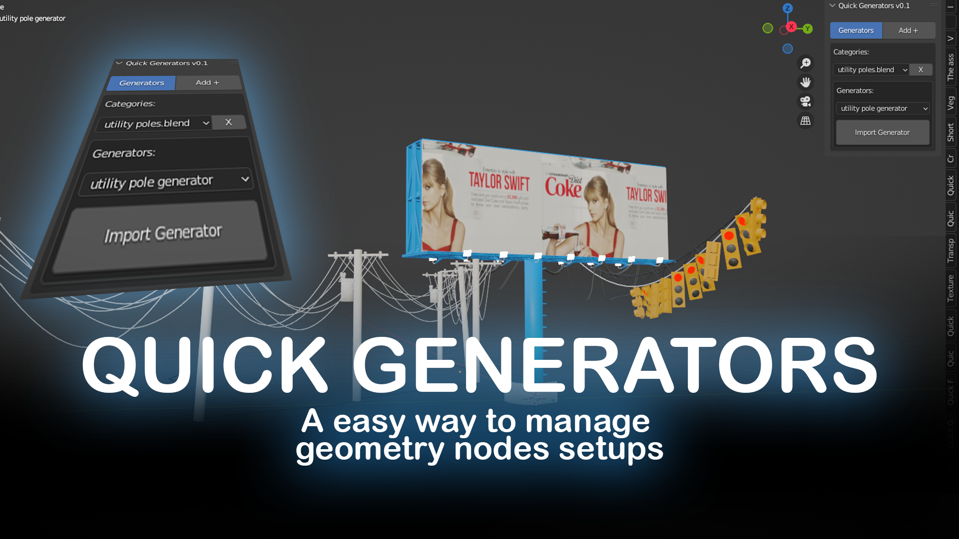 Quick-generator addon plus Geometry nodes files - Blender Market