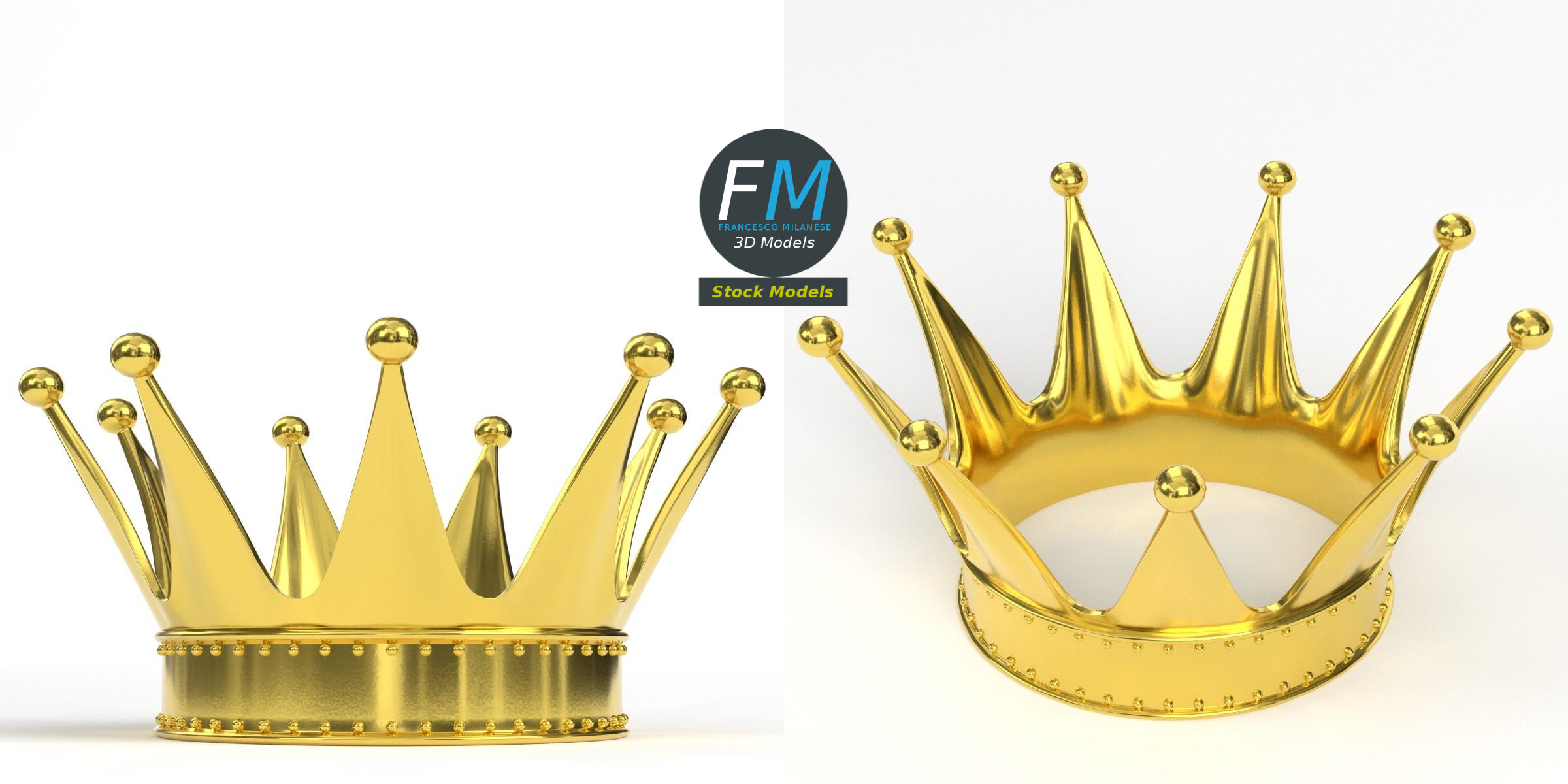 Gold crown 5 - Blender Market