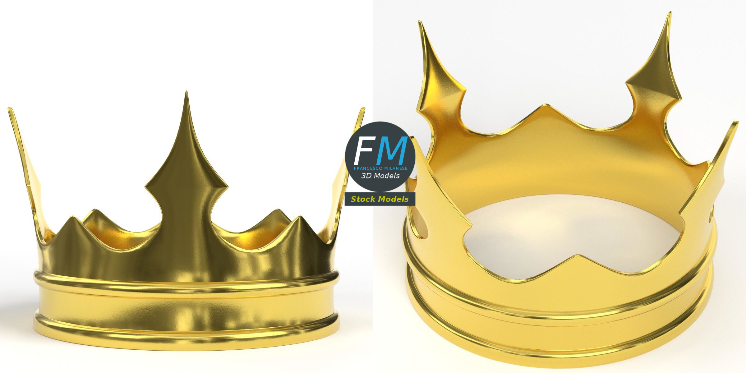 Gold crown 11 - Blender Market